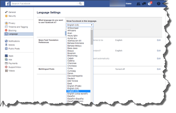 Facebook Language – Practical Help for Your Digital Life®
